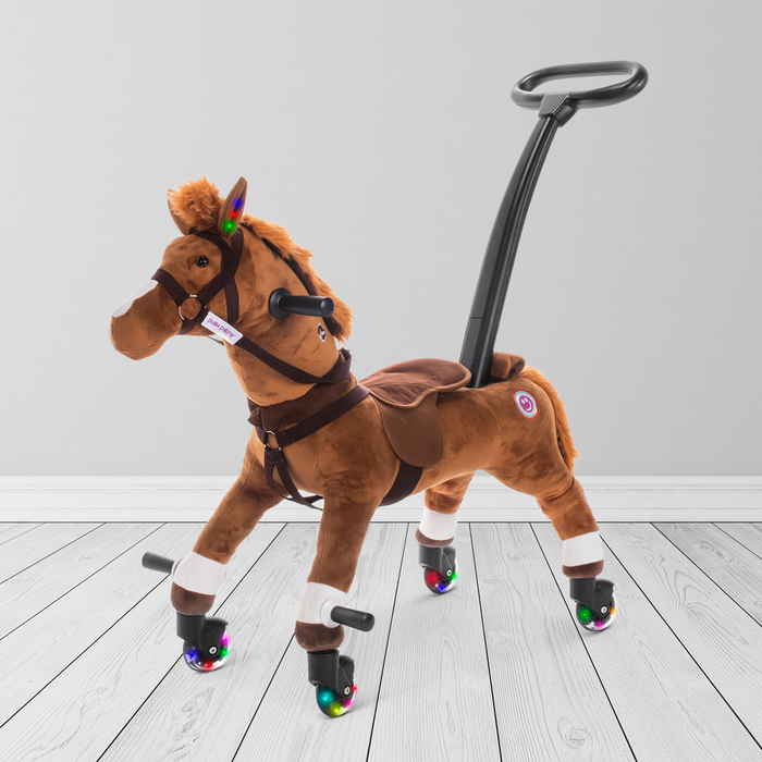 Push Pony™ Soft, Plush Ride-On for Toddlers - Lights, Sounds & Handle