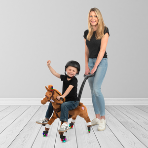 Push Pony™ Soft, Plush Ride-On for Toddlers - Lights, Sounds & Handle