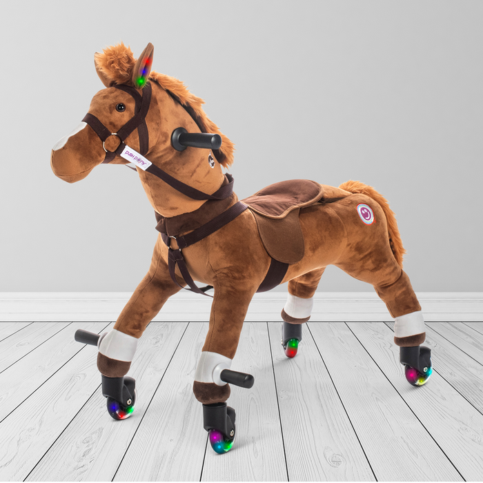 Push Pony™ Soft, Plush Ride-On for Toddlers - Lights, Sounds & Handle