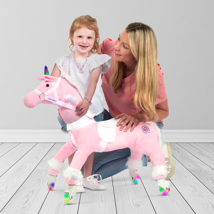 Push Pony™ Soft, Plush Ride-On for Toddlers - Lights, Sounds & Handle